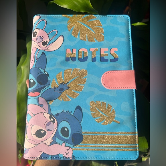 Disney | Office | Disney Notebook Binder New Cute Blue Stitch And Angel ...